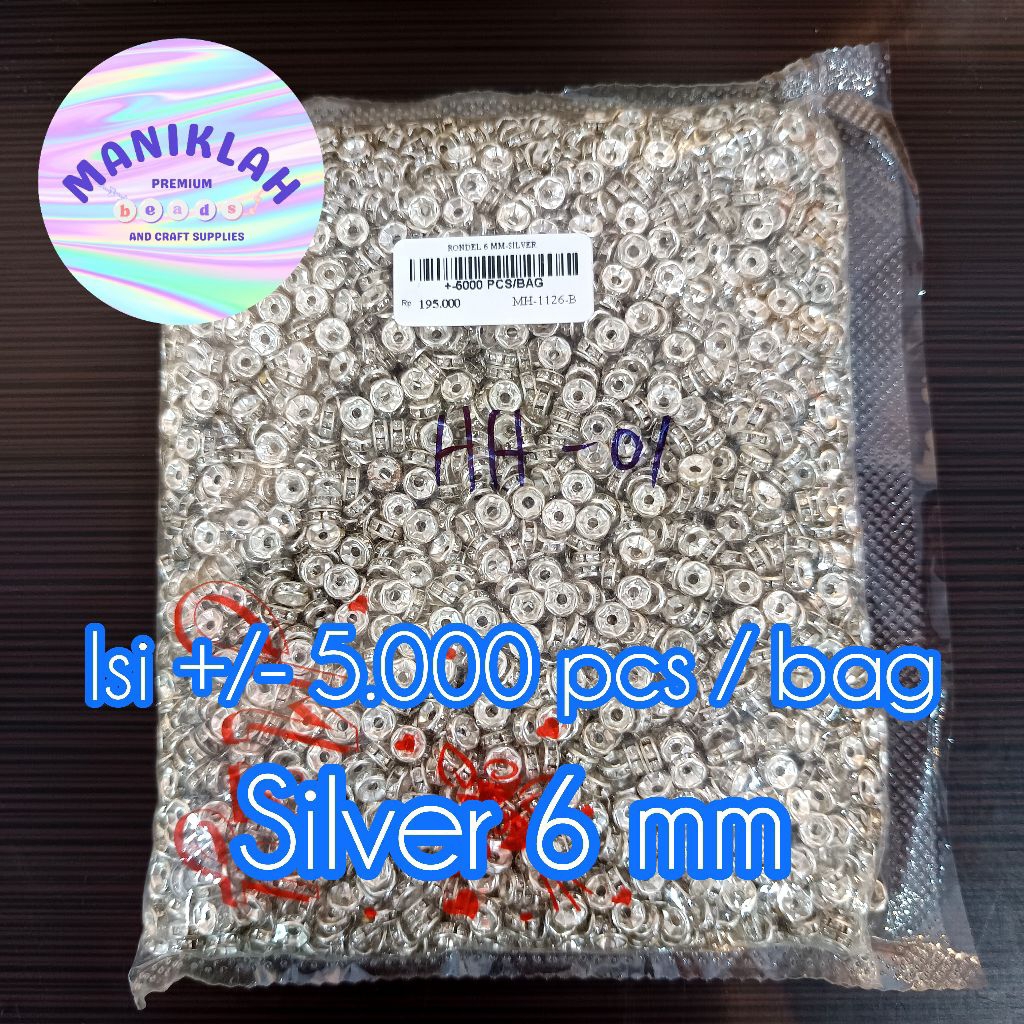 Jual Rondel Ukuran 6 mm Dan 8 mm Warna Silver Dan Gold. | Shopee Indonesia