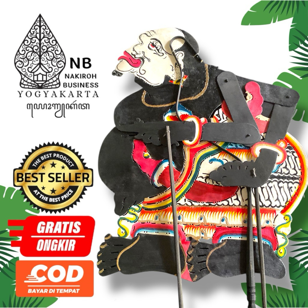 Jual NAKIROHBUSINESS Wayang Kulit sapi SEMAR / SEMAR HITAM Punokawan ...