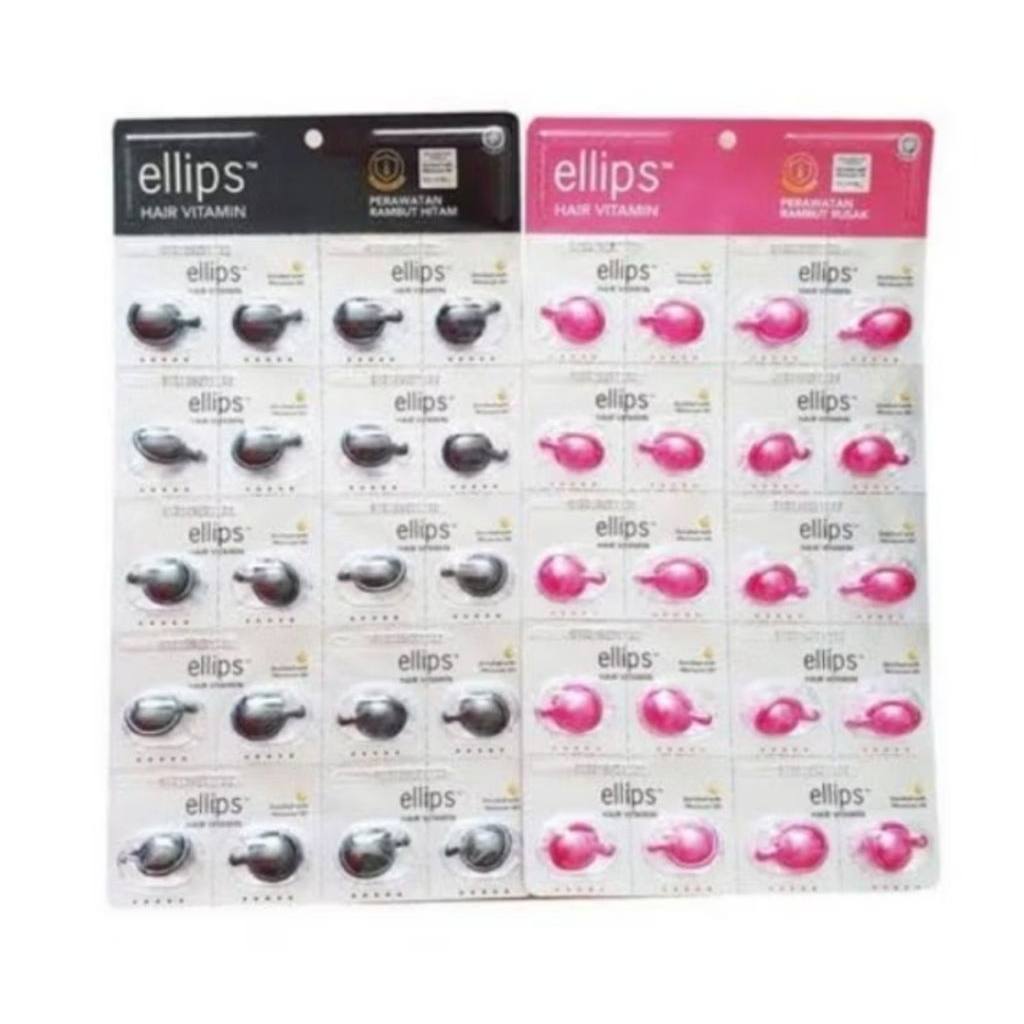 Jual ellips hair vitamin rambut isi 20 butir || hair vitamin blister ...