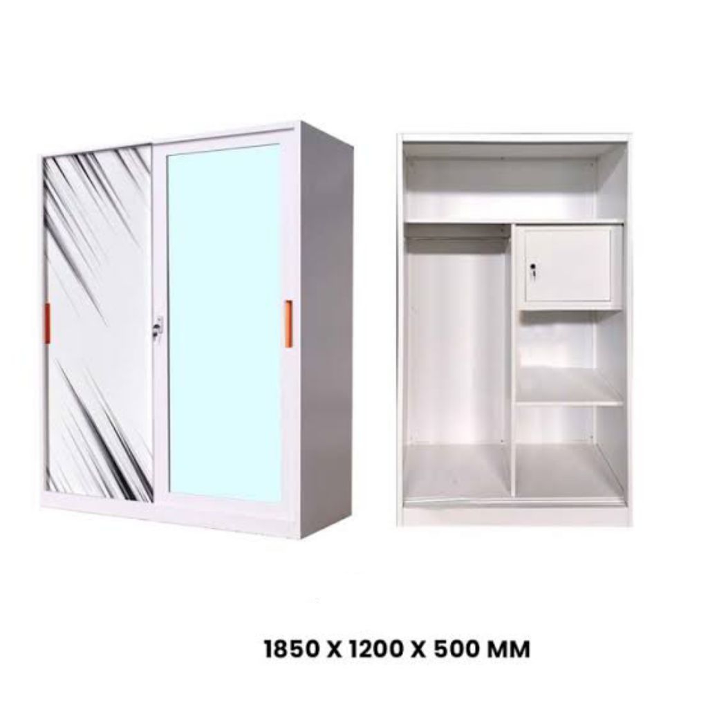 Jual LEMARI BESI SLIDING 2PINTU 3PINTU / LEMARI PAKAIAN BESI / LEMARI ...