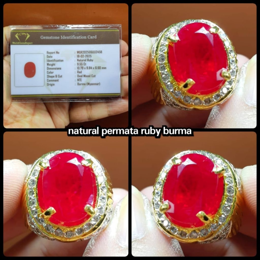 Jual natural ruby burma jumbo HQ ( WARNA ASLI MERAH DELIMA ) | Shopee ...