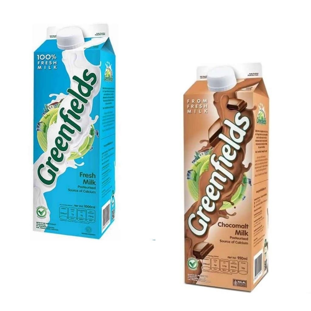 Jual Greenfields Susu Uht Fresh Milk Pasteurisasi Rasa Full Cream/Choco ...