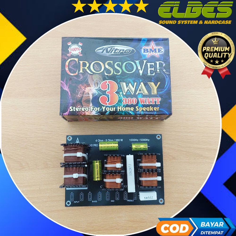 Jual Kit Crossover pasif 3 way bass midle treble NITRO | Shopee Indonesia