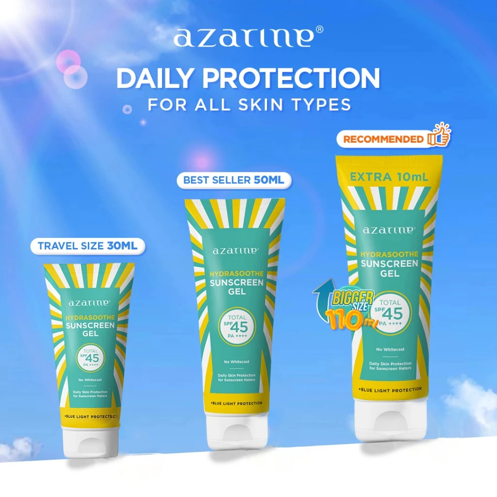 Jual AZARINE Hydrasoothe Sunscreen Gel SPF45 PA++++ Series 30mL 50mL ...
