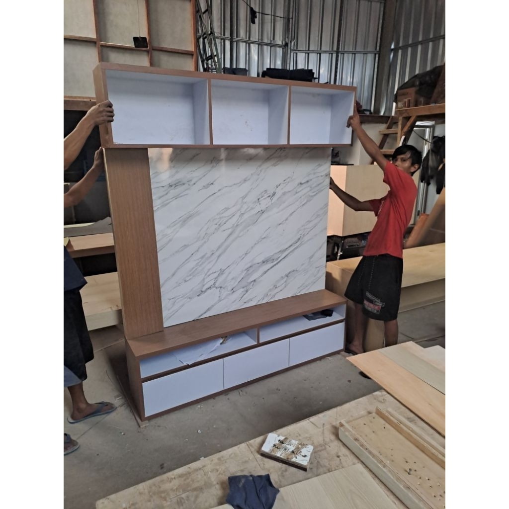 Jual Backdrop TV meja resepsionis | Shopee Indonesia