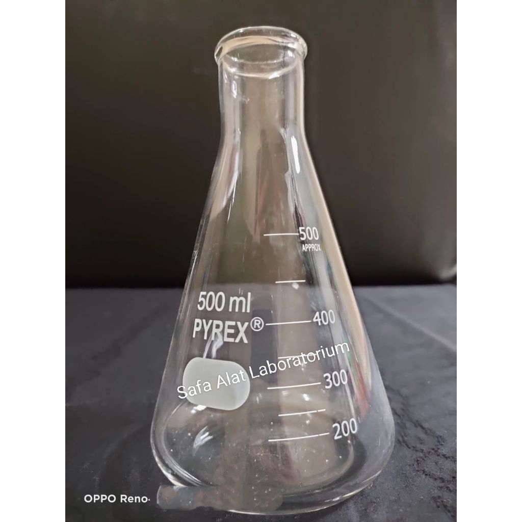 Jual Erlenmeyer Flask 500ml Pyrex Labu Erlenmeyer Pyrex | Shopee Indonesia
