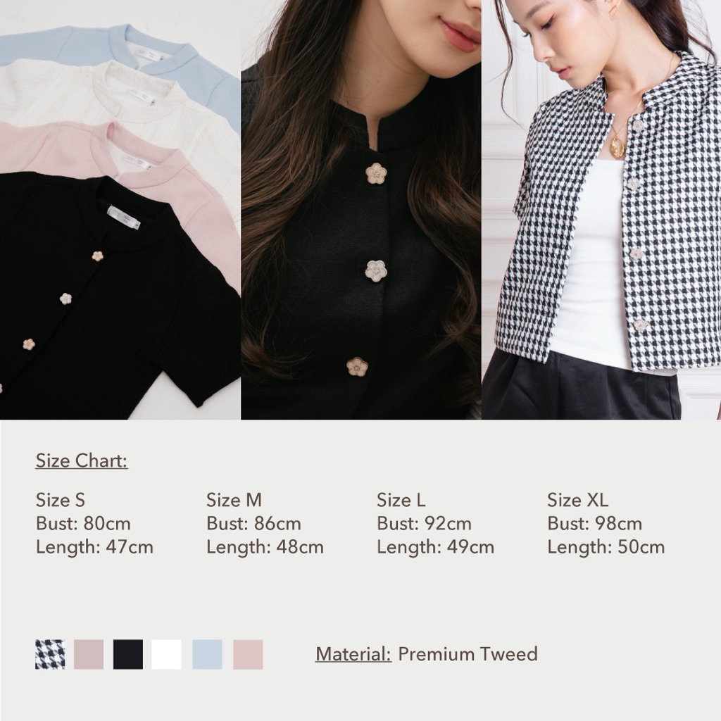 Jual Monaco Tweed Top -- Ocha Wear x Valerie Pola | Elegant Top ...