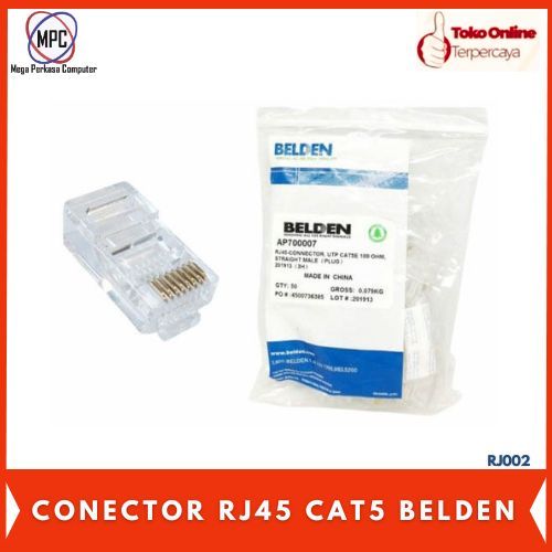 Jual CONECTOR RJ45 BELDEN CAT5E ORIGINAL | Shopee Indonesia