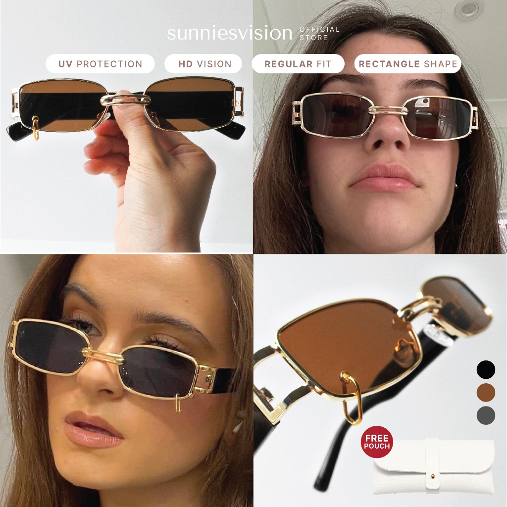 Jual [FREE POUCH] Paris Sunnies Vision - Kacamata Hitam Korea Fashion Wanita KPOP Y2K UV 400 ...