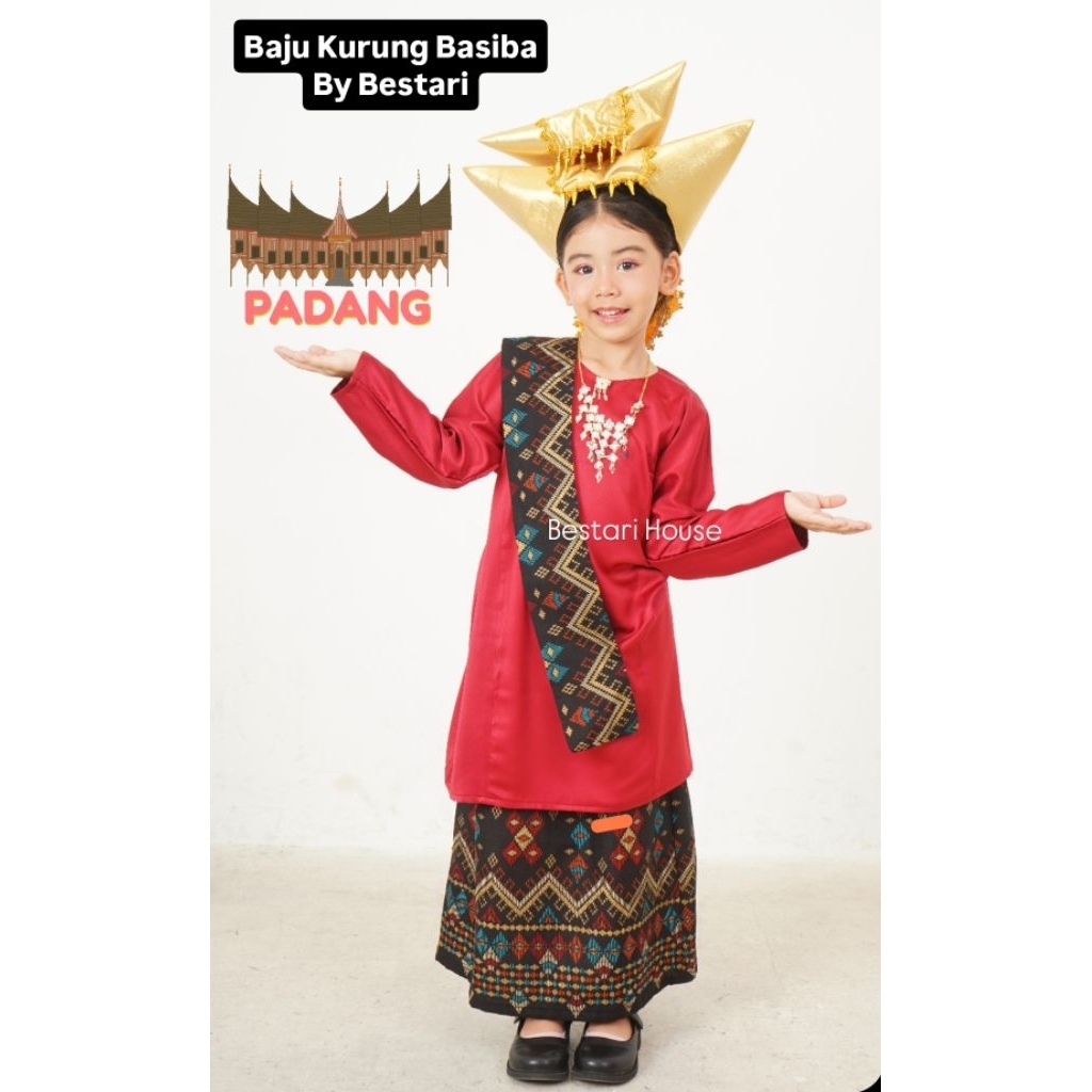 Jual Baju Adat / Baju Kurung Basiba Anak TK dan SD Khas Minang Padang ...