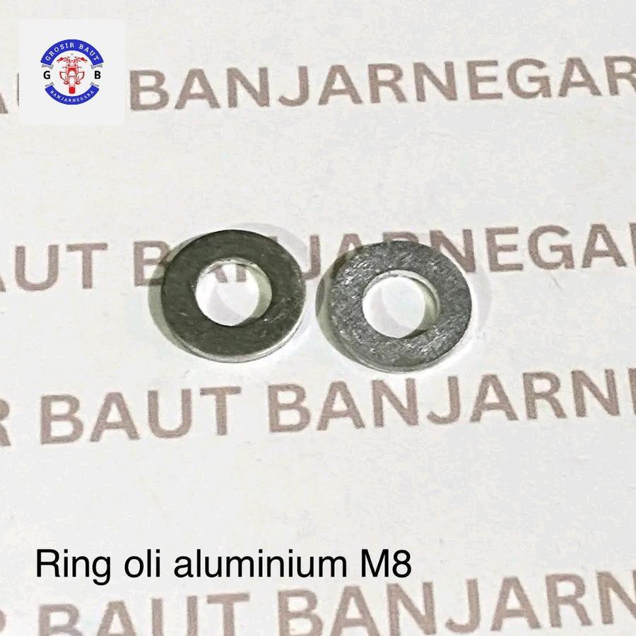 Jual Ring Tap Oli Aluminium M8 / Baut 12 Gardan Beat Vario (ISI 30 PCS ...