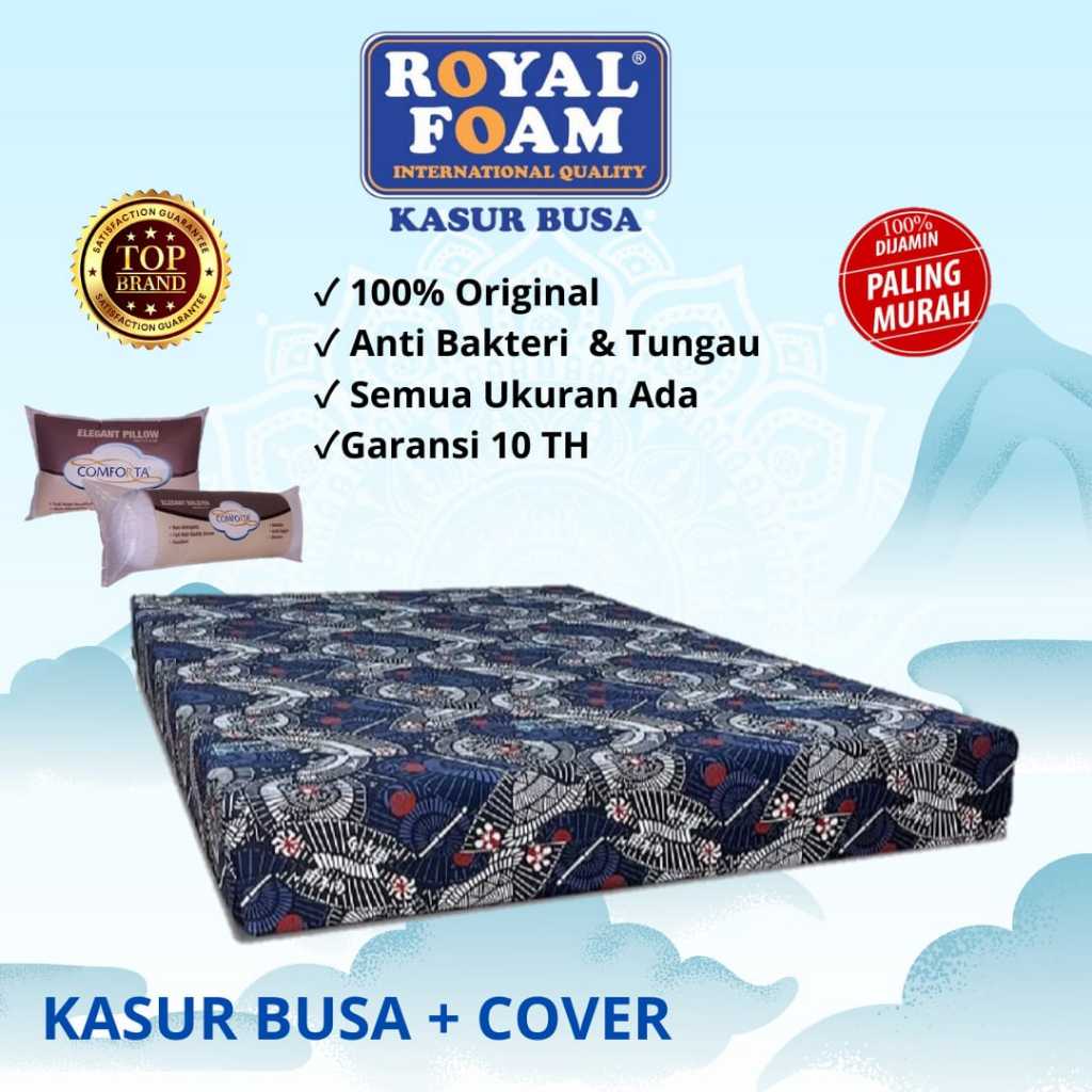 Jual Kasur Royal Foam Kasur Busa + Cover Tebal 10cm | Shopee Indonesia