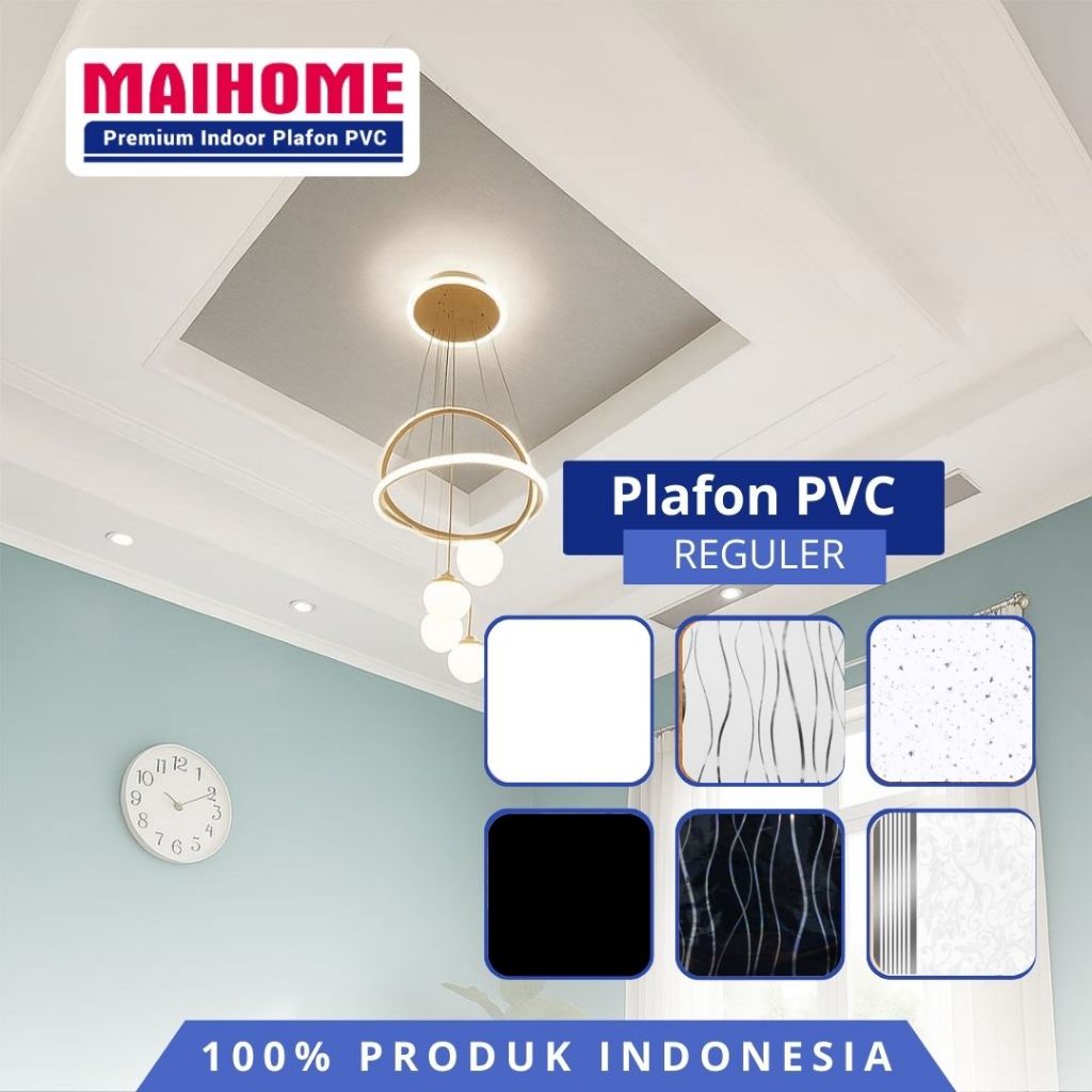 Jual Plafon PVC MAIHOME Putih Dekoratif White Base | 1 Lembar Panjang 1 ...