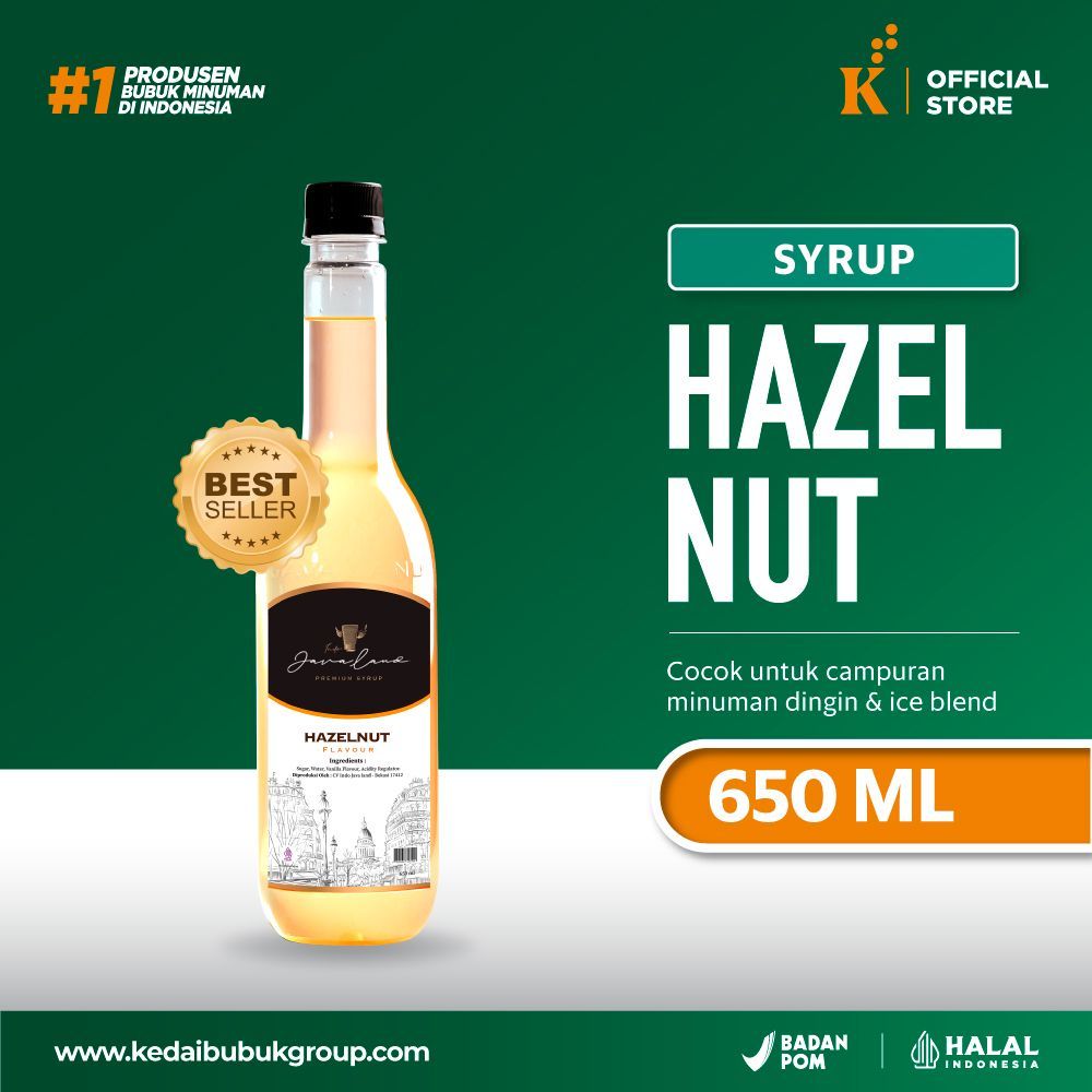Jual Syrup/Sirup Premium Javaland Rasa Hazelnut 650 ml | Shopee Indonesia