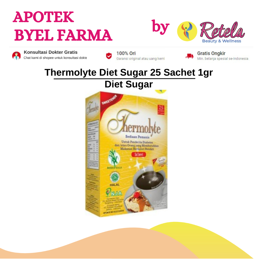 Jual Thermolyte Diet Sugar 25 Sachet 1gr | Shopee Indonesia