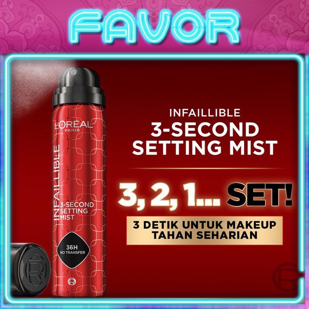 Jual L'Oreal Paris Infaillible 3-Second Setting Mist 75ml | Setting ...