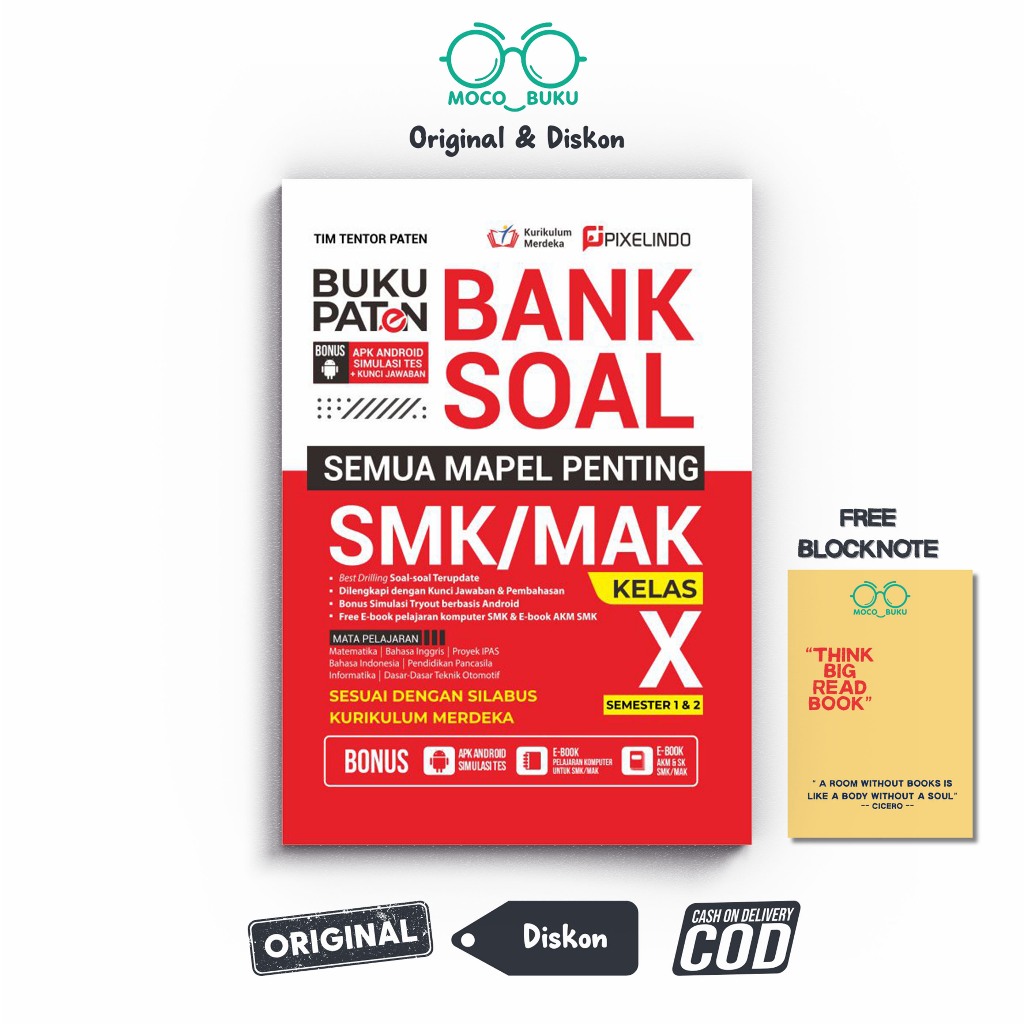 Jual Buku Paten Bank Soal Semua MAPEL Penting SMK/MAK Kelas X Silabus ...