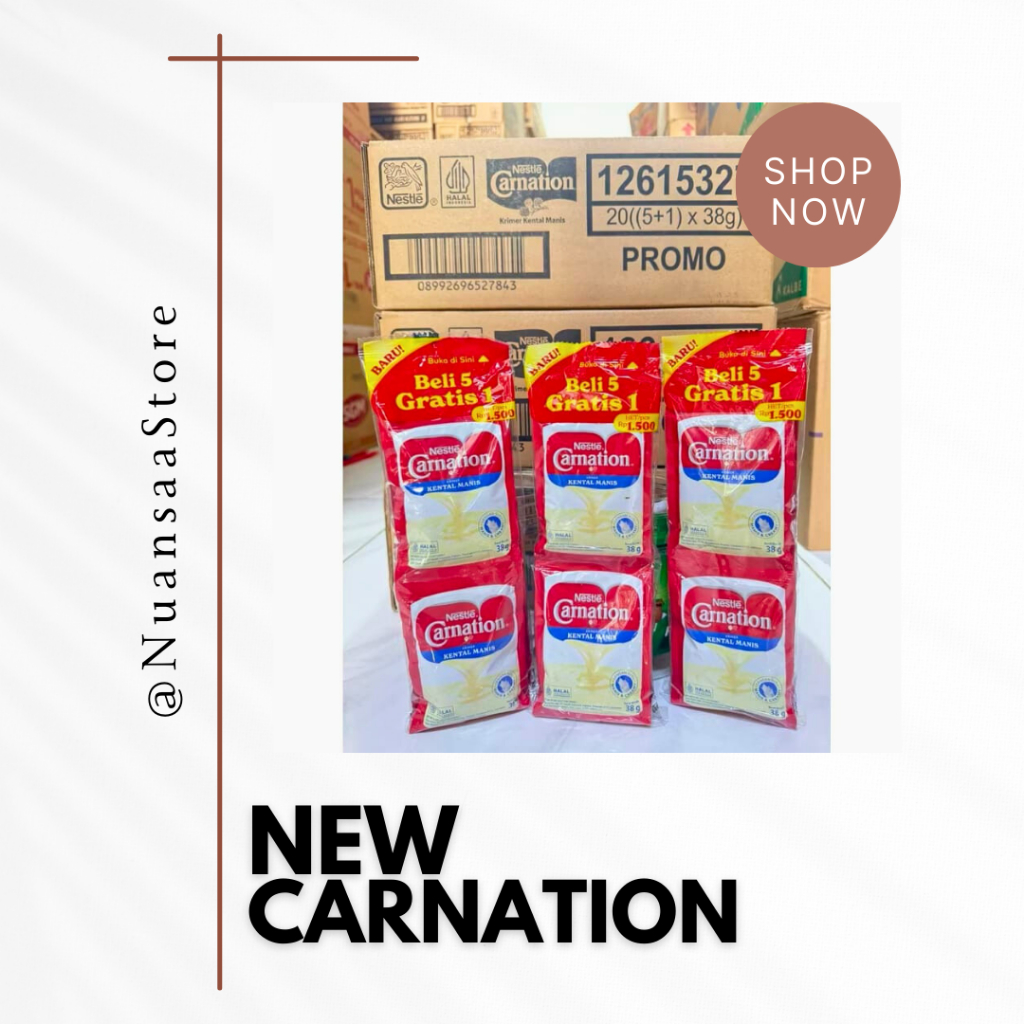 Jual NEW CARNATION SACHET 38g x 6 (1 Renceng ) | Shopee Indonesia