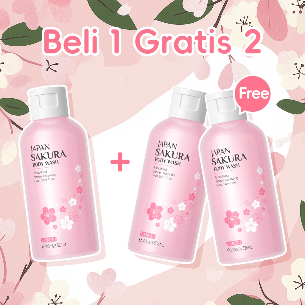 Jual Beli 1 Gratis 2 LAIKOU Japan Sakura Sabun Mandi Cair Membersihkan ...