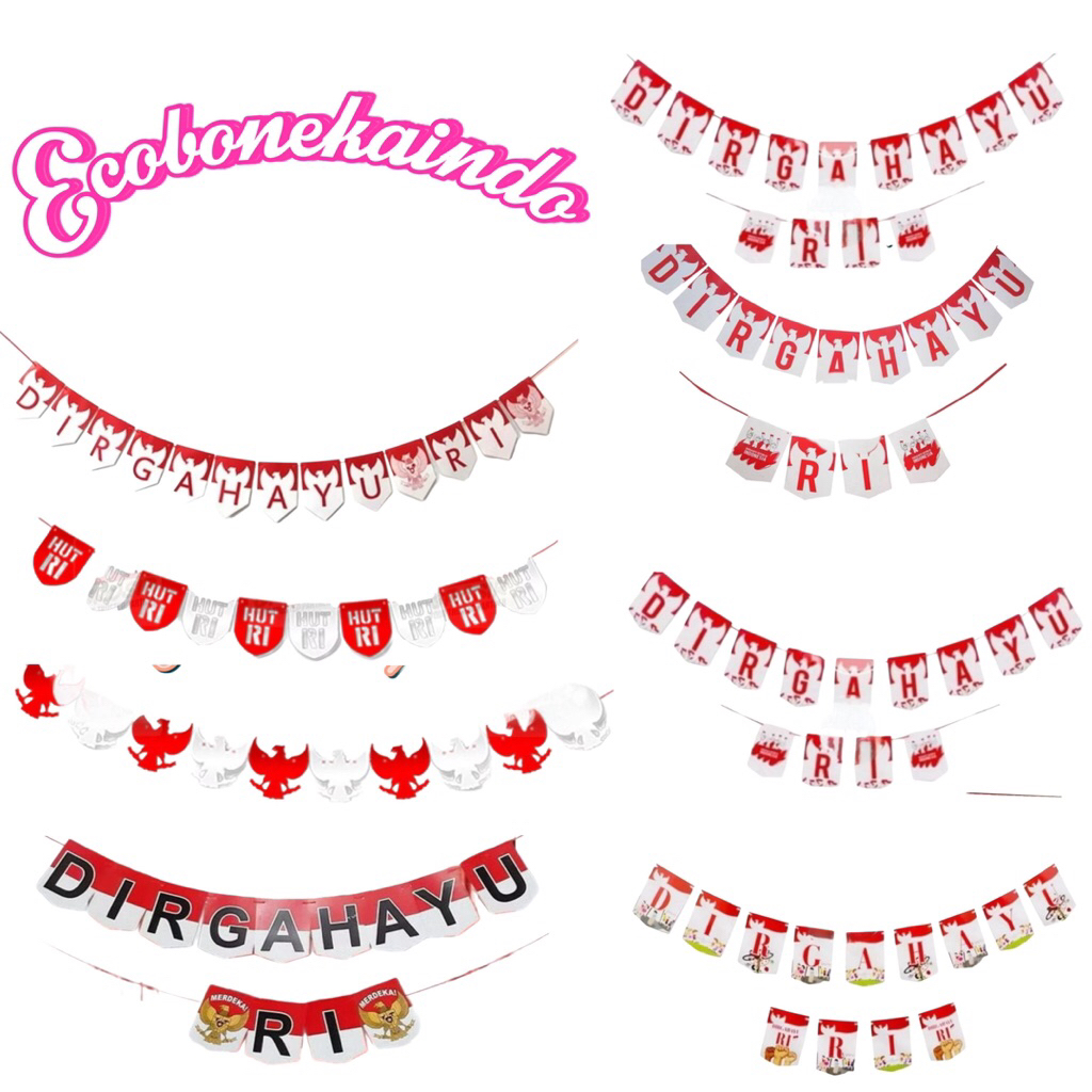 Jual Banner bendera merah putih segilima benner 17 agustus banner ...
