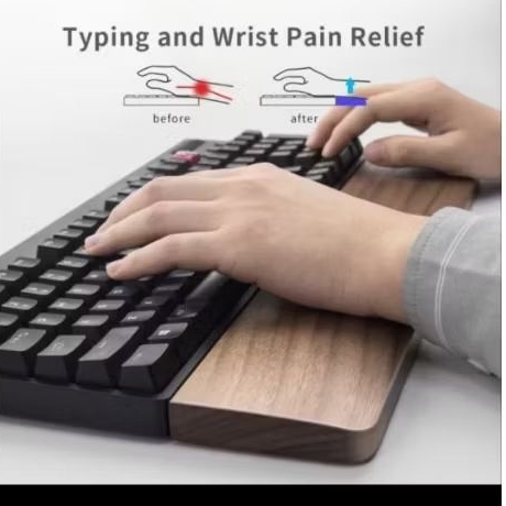 Jual wrist rest pad keyboard tatakan tangan keyboard kayu | Shopee ...
