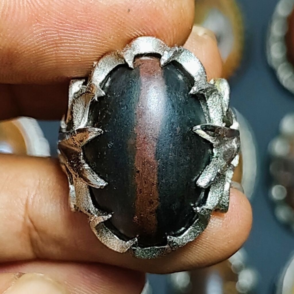 Jual batu akik asli kendit merah badar besi nempel magnet | Shopee ...