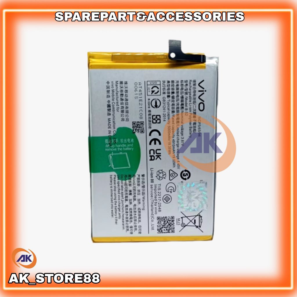 Jual Batre Baterai Battery Vivo Y50 1935 B-M3 / Baterai BM3 5000mAh | Shopee Indonesia