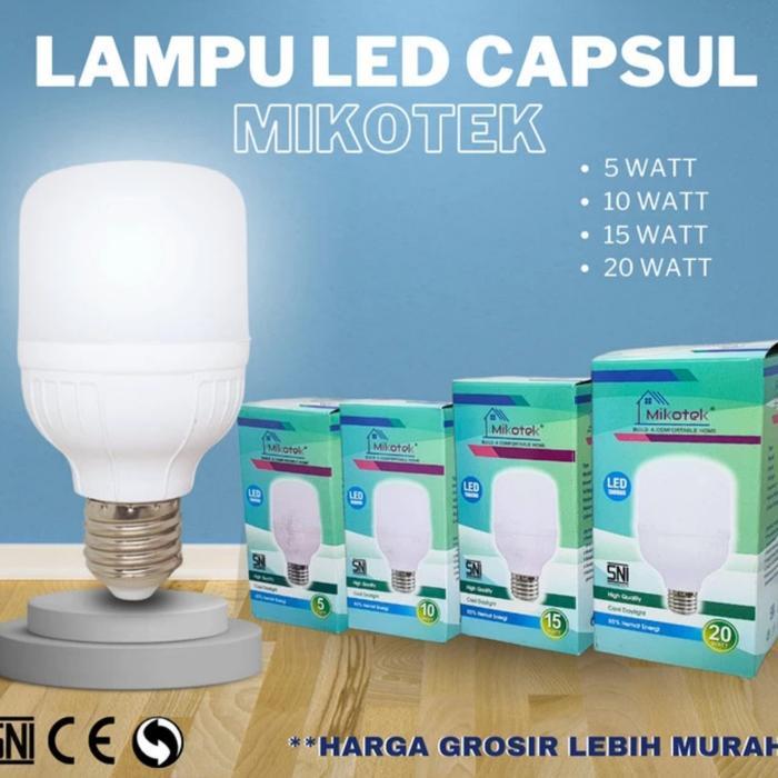 Jual Mikotek Led Capsul Lamp - 5W and 50W Mini Bohlam Tabung | Shopee ...