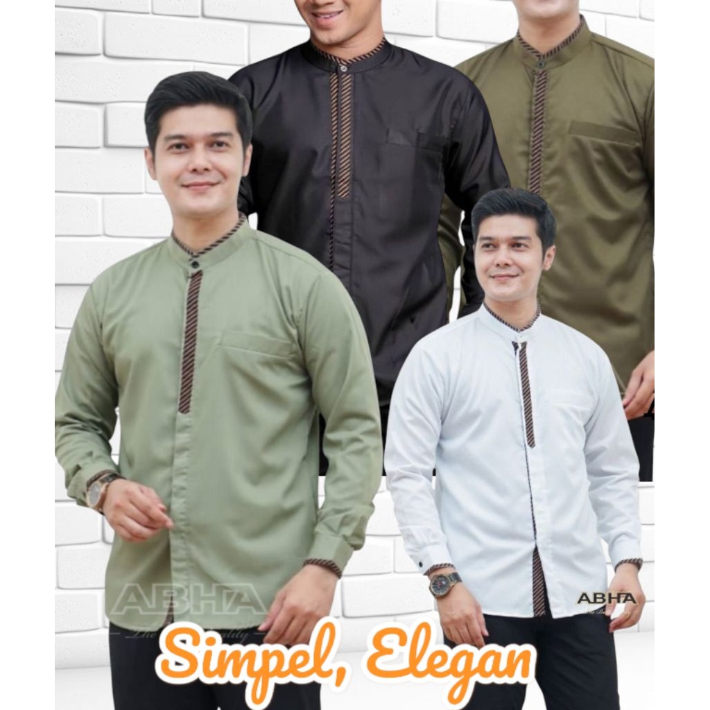 Jual KEMKO Lengan Panjang Manset Kemeja Koko kancing tangan Premium ...