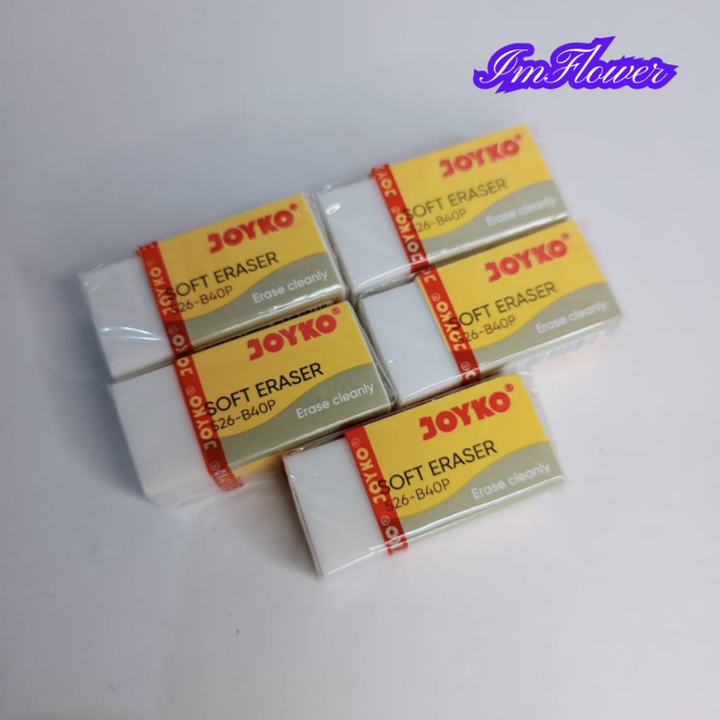 Jual Penghapus Eraser joyko 1 Pak dan Satuan Murah Lembut Anti Noda ...