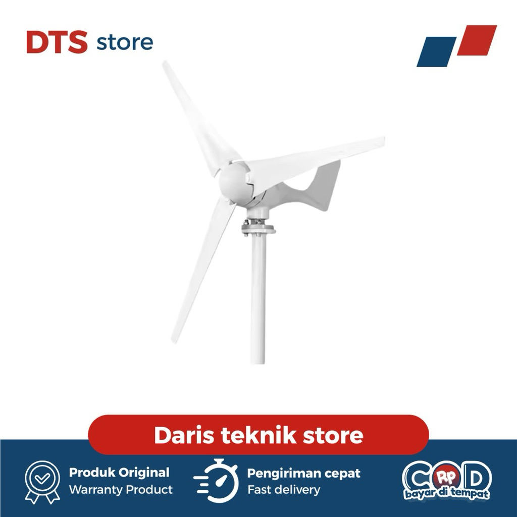 Jual Wind turbine generator 400W 24V 3 blades with Controller complete ...