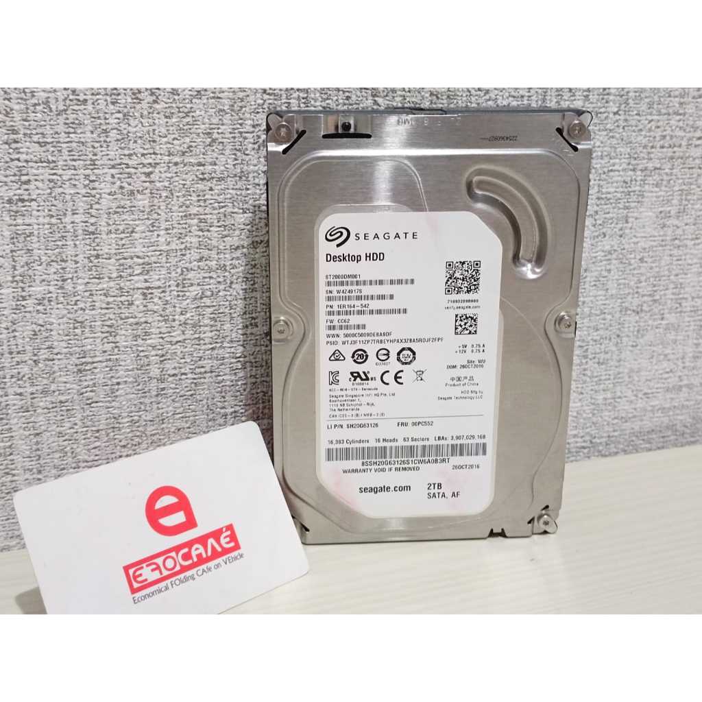 Jual HDD Desktop 3.5 Seagate 2TB aka 2000GB SATA 7200 rpm | Shopee ...