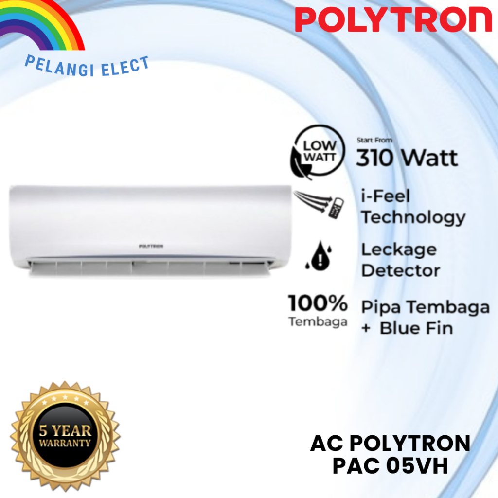 Jual Polytron AC Split Standard 1/2 PK PAC05VH 0.5 PK 05VH | Shopee ...