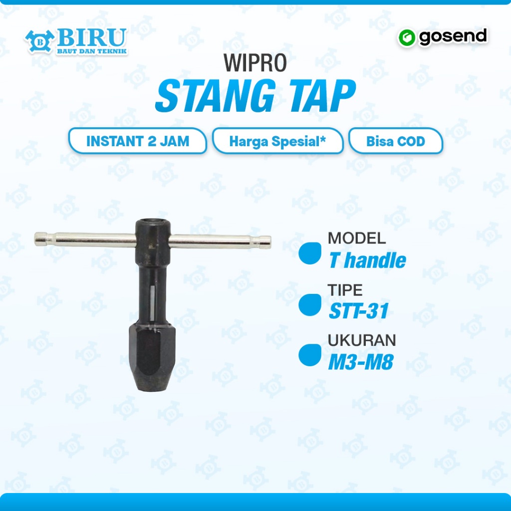 Jual WIPRO STT-31 GAGANG STANG HAND TAP MODEL T 1/4" HEAVY DUTY | Shopee Indonesia