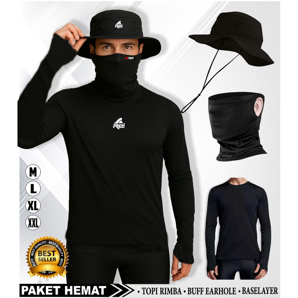 Jual Paket 3 IN 1 Hemat Baju Mancing Lengan Panjang Kaos Mancing Topi ...