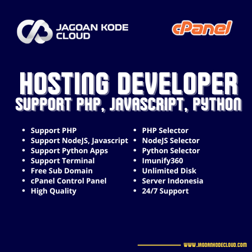 Jual Hosting Developer Support PHP, Javascript, Python Bisa Diperpanjang | Shopee Indonesia