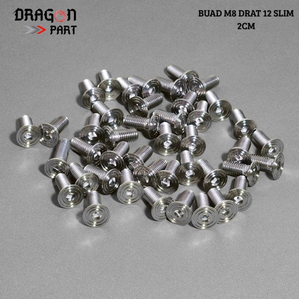 Jual BAUT L STAINLESS M8 DRAT 12 CUSTOM SLIM UNIVERSAL PANJANG 2CM | Shopee Indonesia