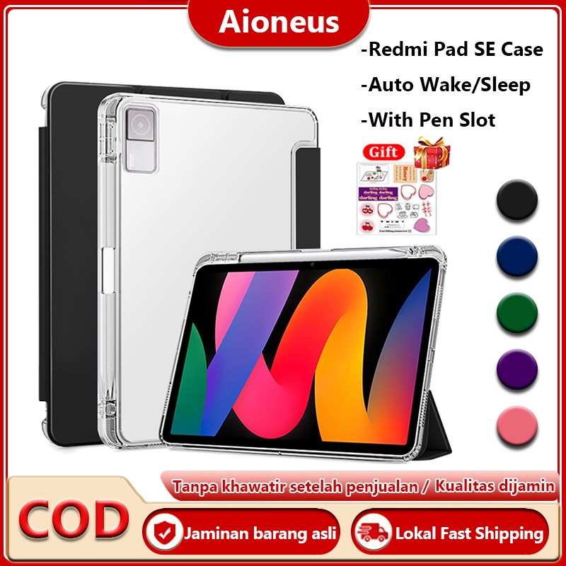 Jual Casing Redmi Pad SE 11inch With Pen Slot Magnetic Protective Redmi ...