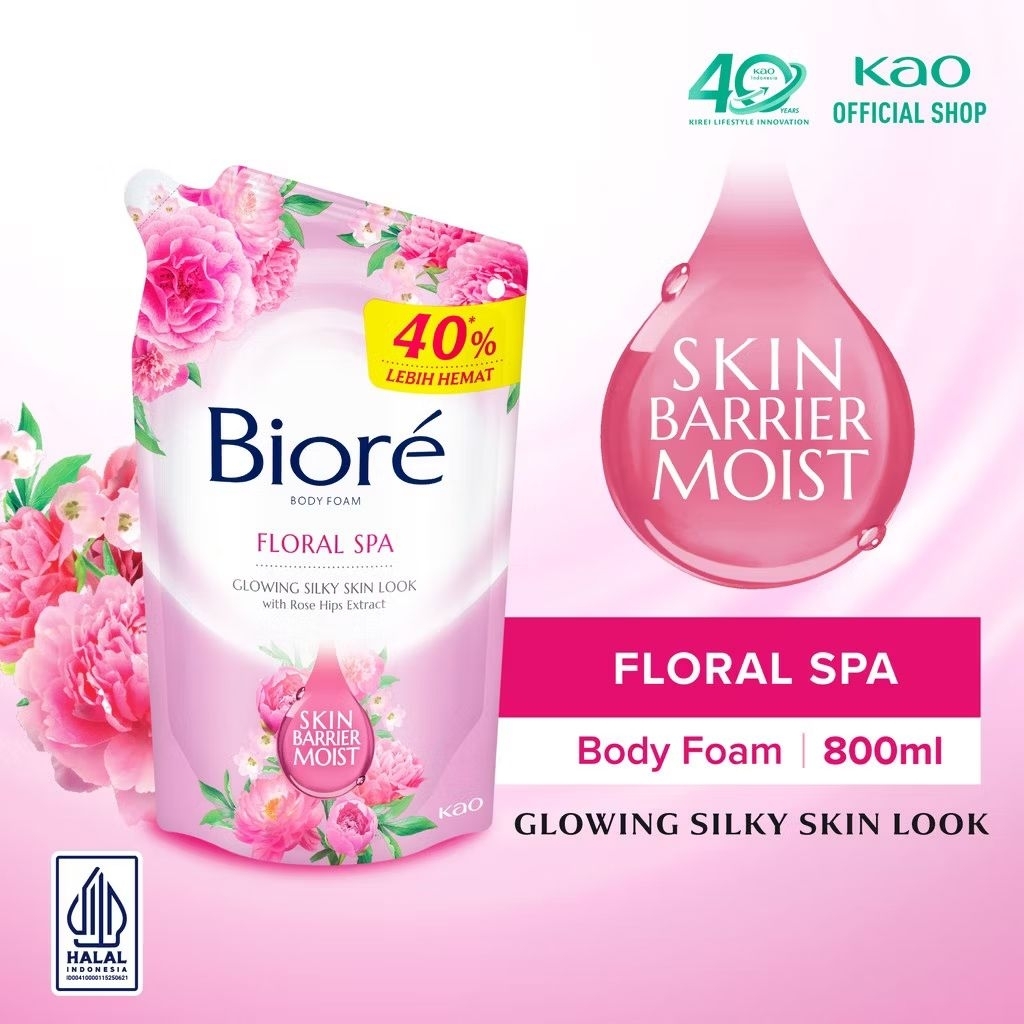 Jual (Exp 2028) PROMO Ramadhan Biore Beauty Body Foam Floral Spa 800ml Pink (Sabun Mandi Cair ...