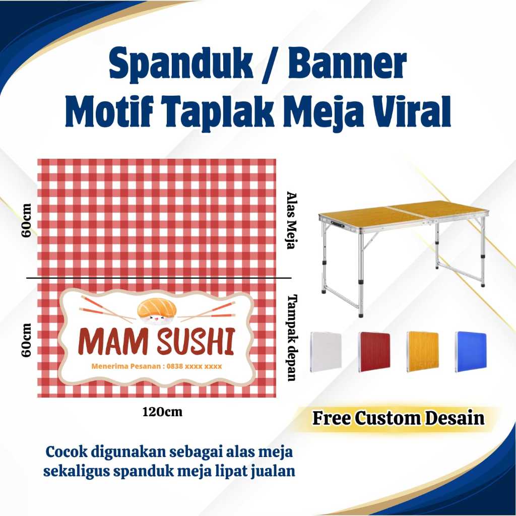 Jual SPANDUK/BANNER TAPLAK MEJA | Shopee Indonesia