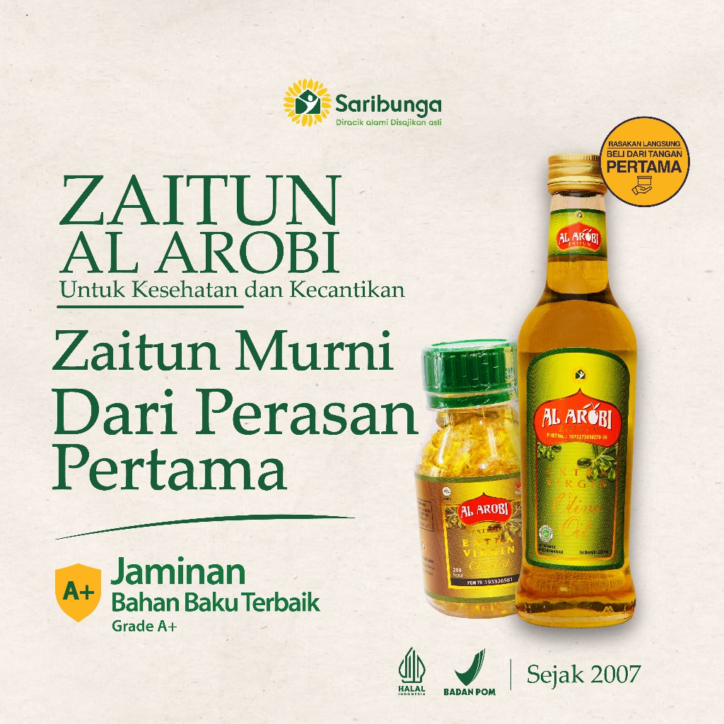 Jual AL AROBI - Minyak Zaitun Perasan Pertama Grade A+ Premium - Al ...