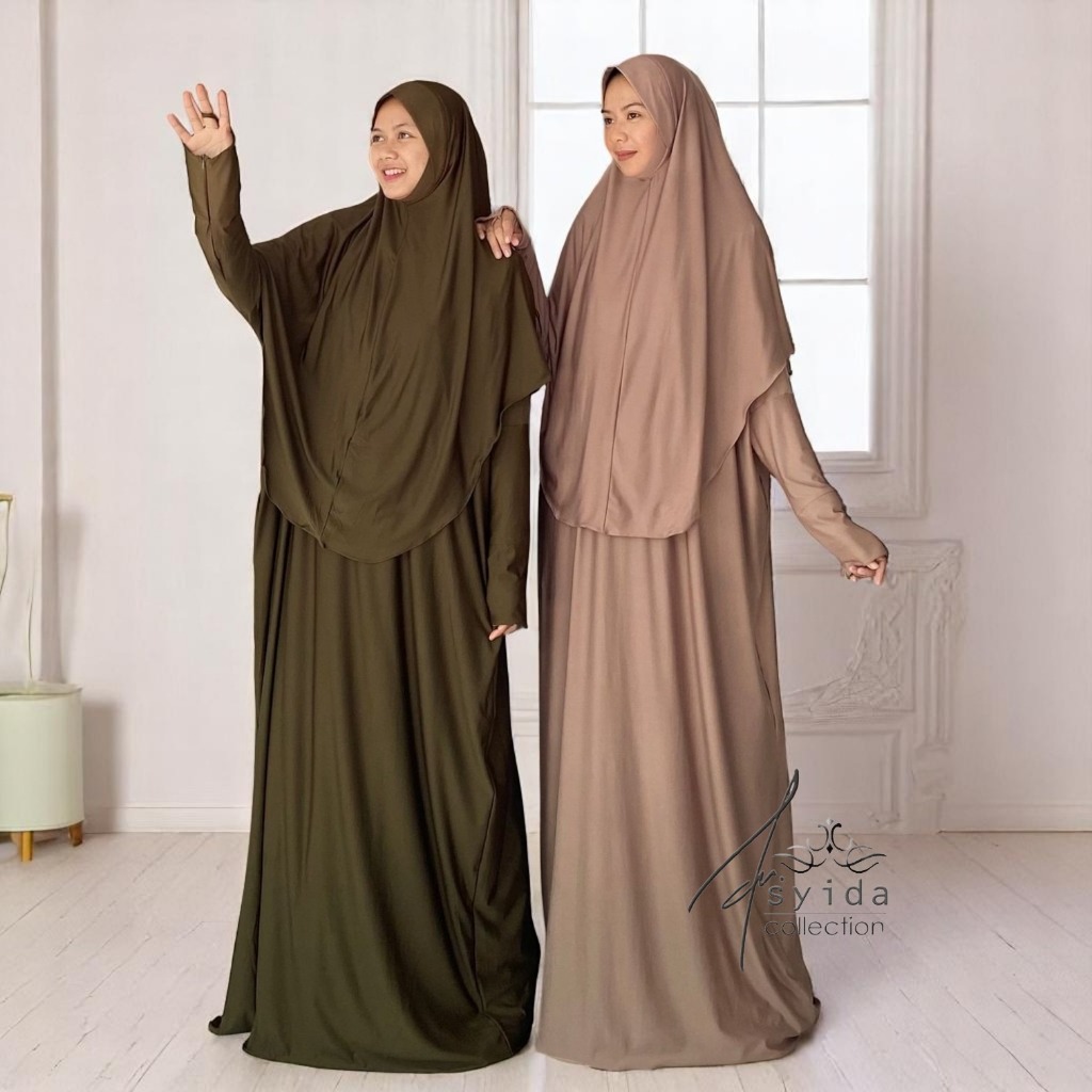 Jual Abaya Gamis Set Khimar Syar'i Haji dan Umrah MECCA | Abaya Set Hijab Syari Terbaru Busui ...