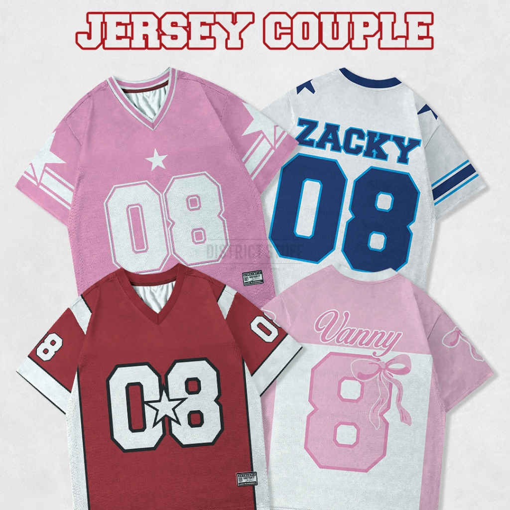 Jual Jersey Boxy NFL Couple Series Custom Sablon Nama & No Punggung ...