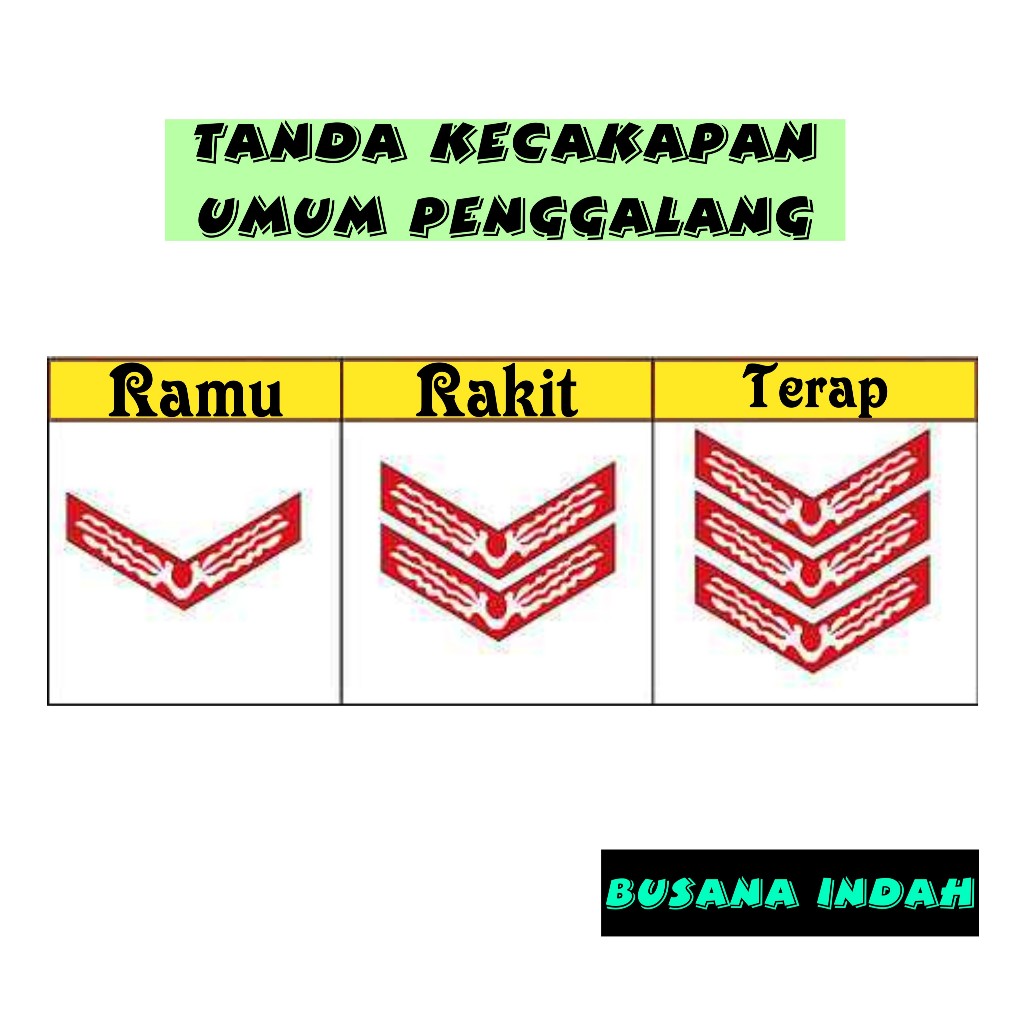Jual TKU Tanda Kecakapan Umum Pramuka Penggalang / Badge / Bet / Emblem ...