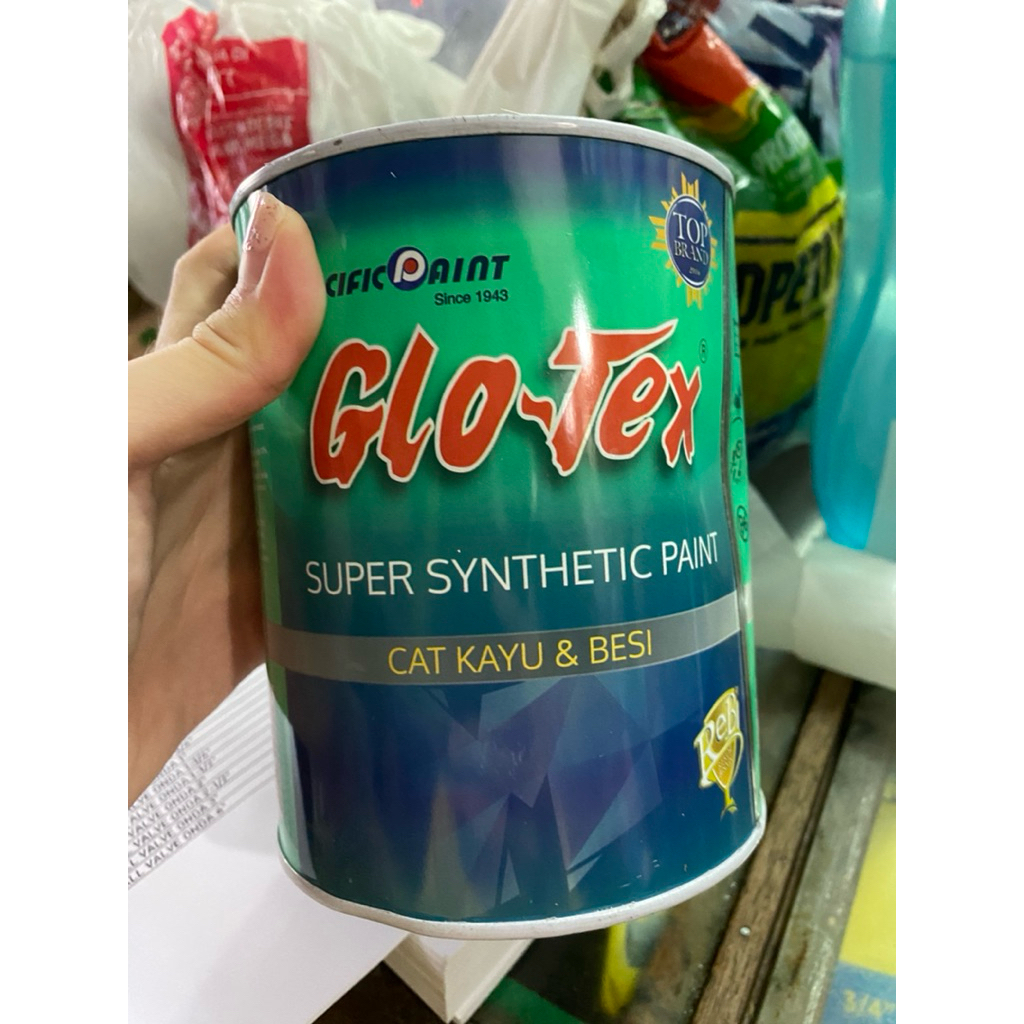 Jual Glotex Super Synthetic Paint-Cat (Kayu & Besi)- Putih 0.9liter ...