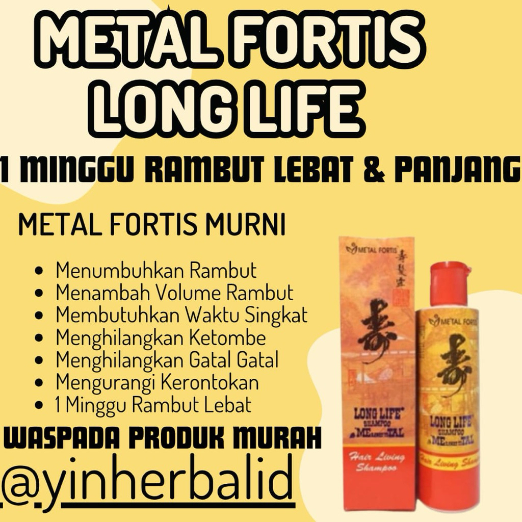 Jual [SHAMPOO METAL FORTIS] Shampo Penumbuh dan Pemanjang Rambut 2 ...