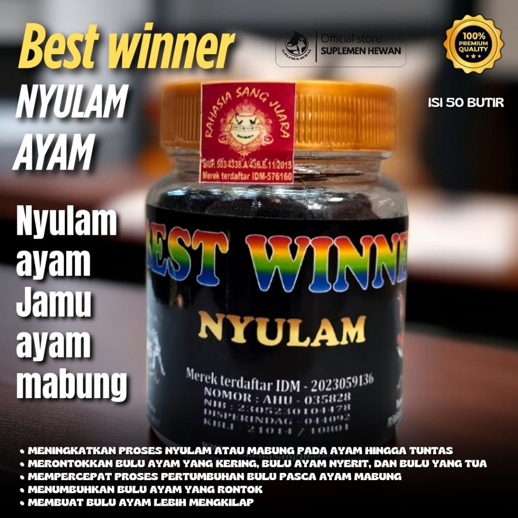 Jual Best Winner Nyulam Ayam Obat Mabung Ngurak & Nyulam Isi 50 Butir ...