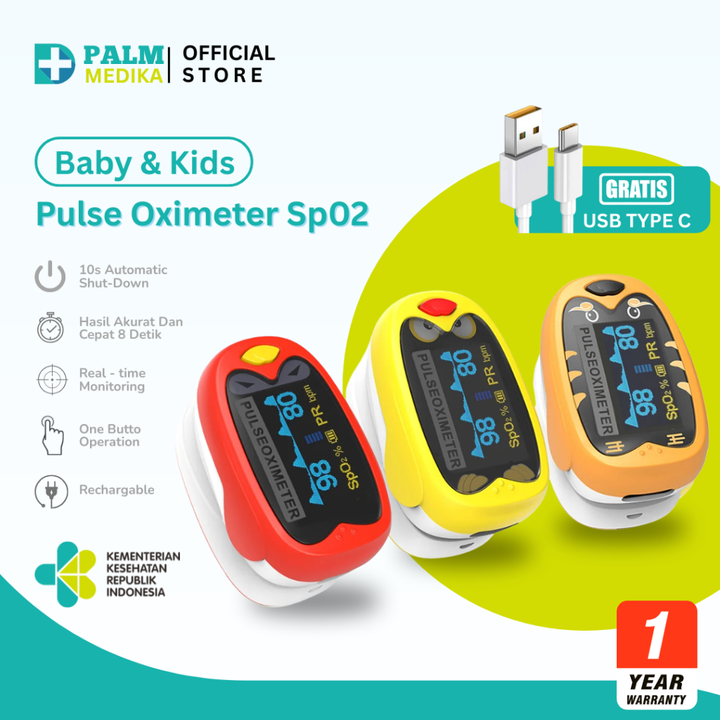 Jual Oximeter Bayi Anak Anak SpO2 Oksimeter Bayi Alat Saturasi Oksigen ...