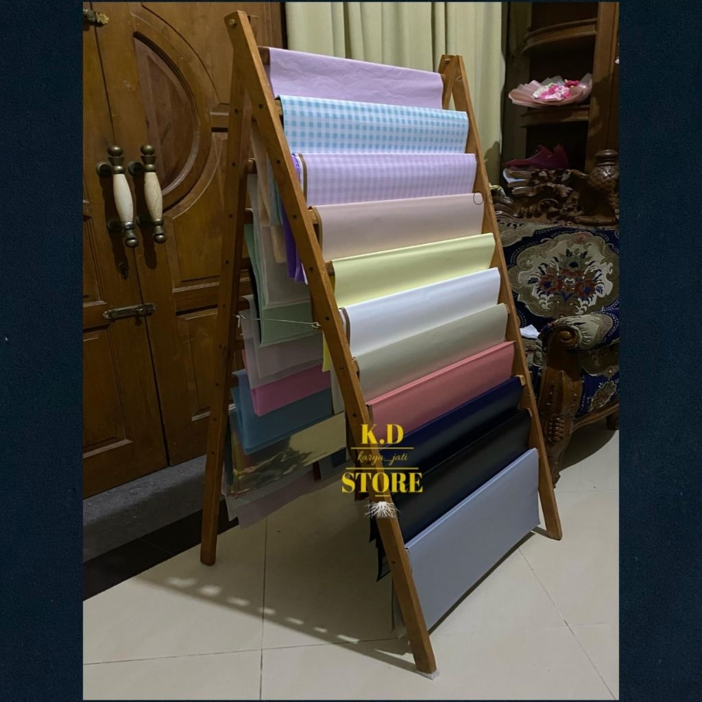 Jual RAK KERTAS WRAPPING BUKET PREMIUM JATI JAWA/ GANTUNGAN JILBAB ...