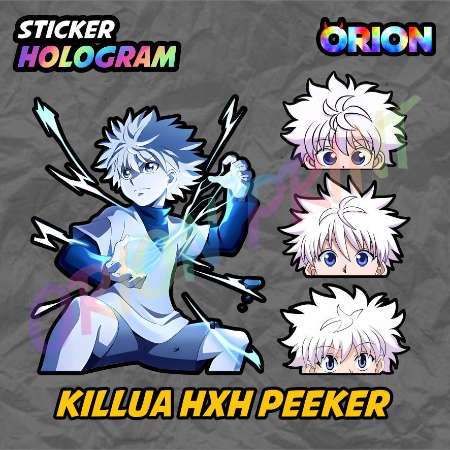Jual Stiker Hologram Killua Hunter X Hunter Peeker Intip Lucu Keren ...